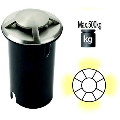 Φωτιστικό χωνεύτο δαπέδου με καπέλο. | Led lamps & accessories Ledomania