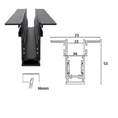 ΜΑΓΝΗΤΙΚΗ ΡΑΓΑ TRIMLESS 48V | Led lamps & accessories Ledomania